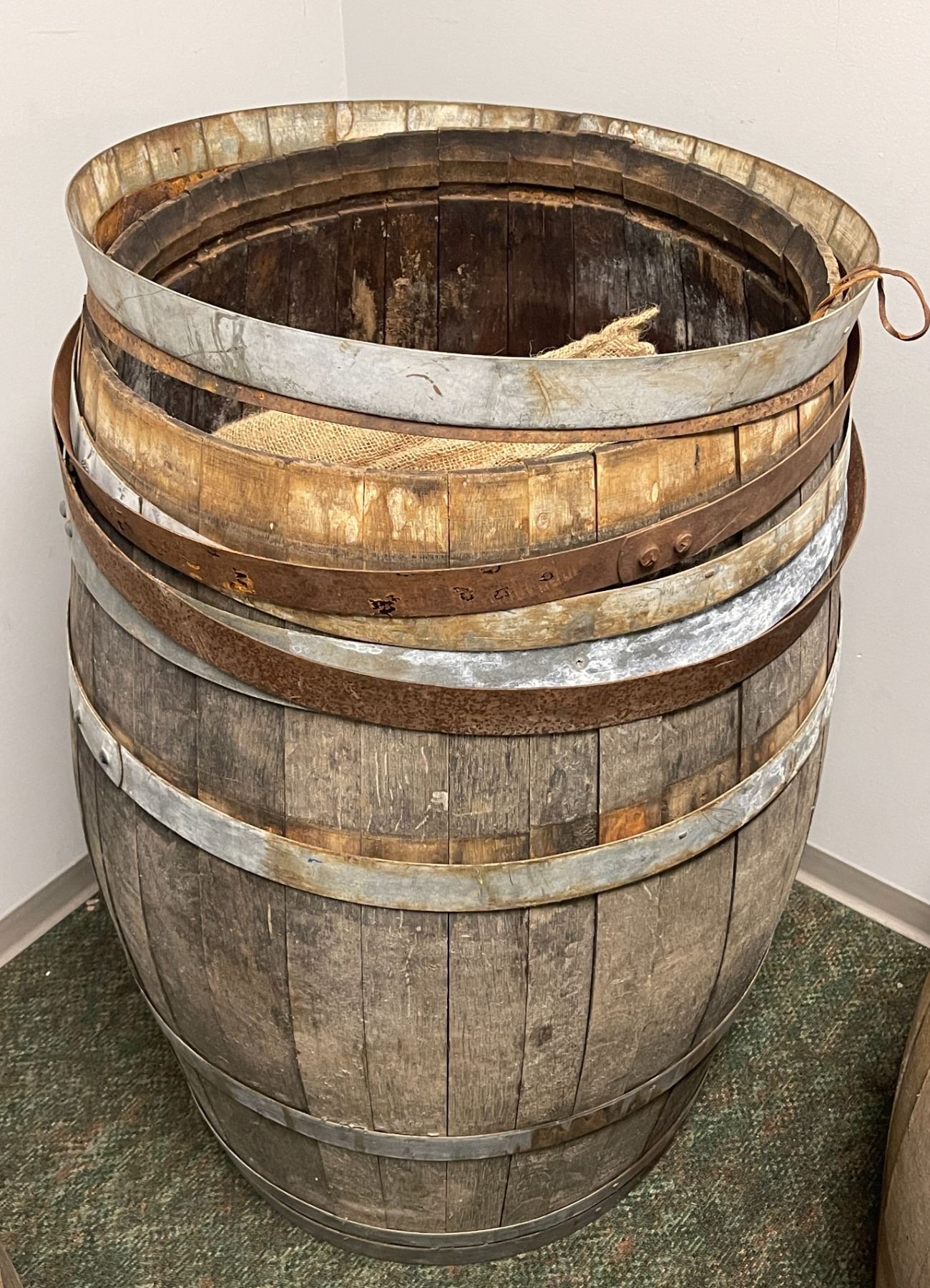 3ft tall - wooden barrel