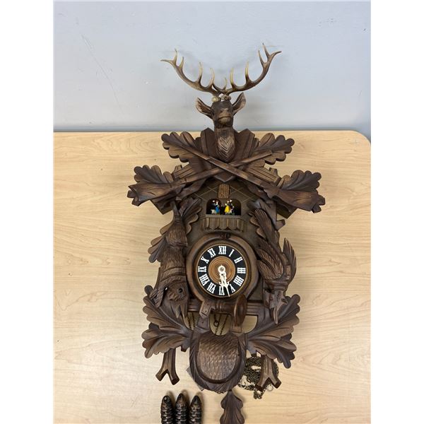 Vintage Cuckoo Clock - Hunting Theme - as pictured - not tested