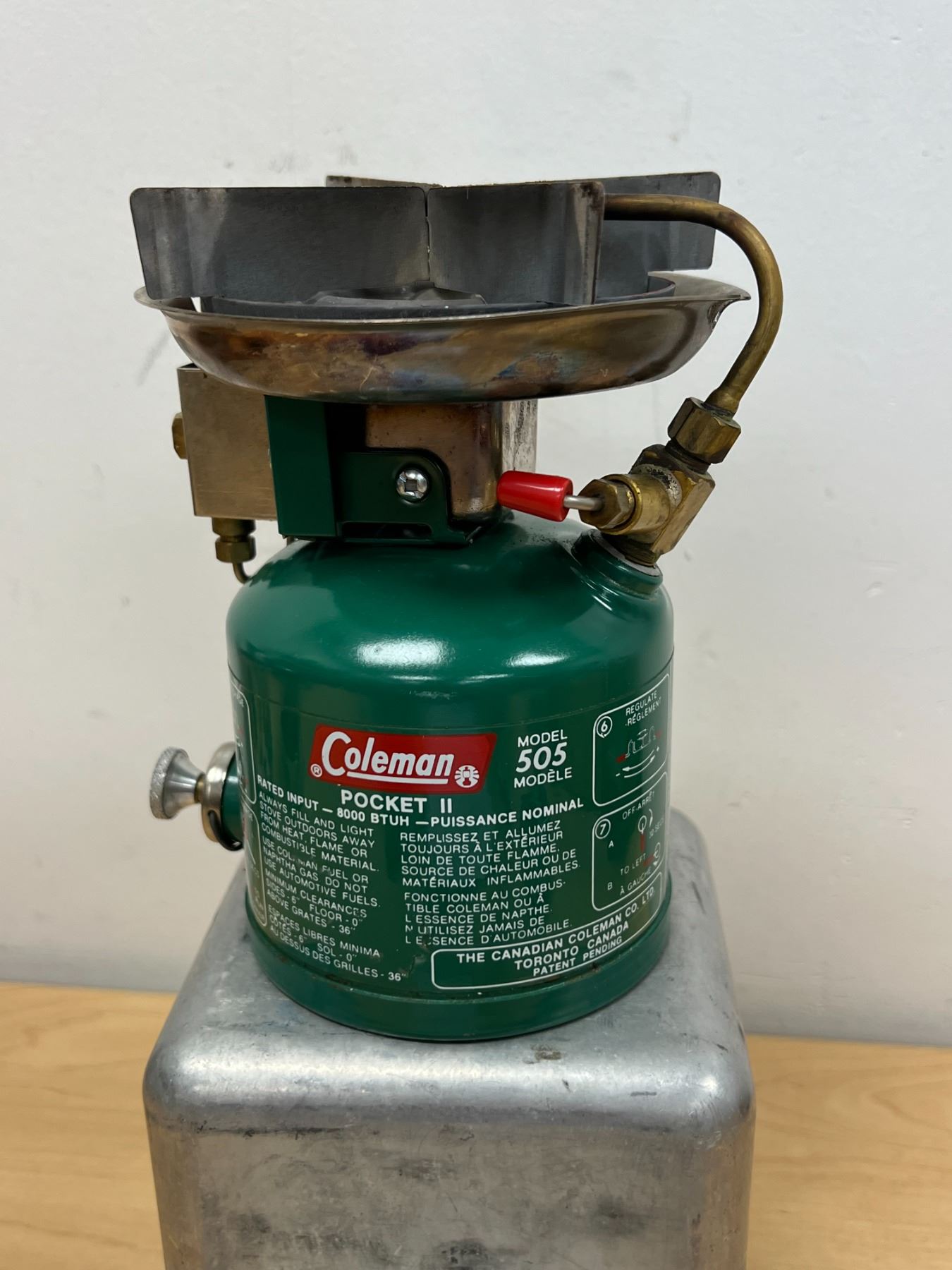 Vintage Coleman 505 Pocket II Camp Stove & Aluminum Case - not tested ...