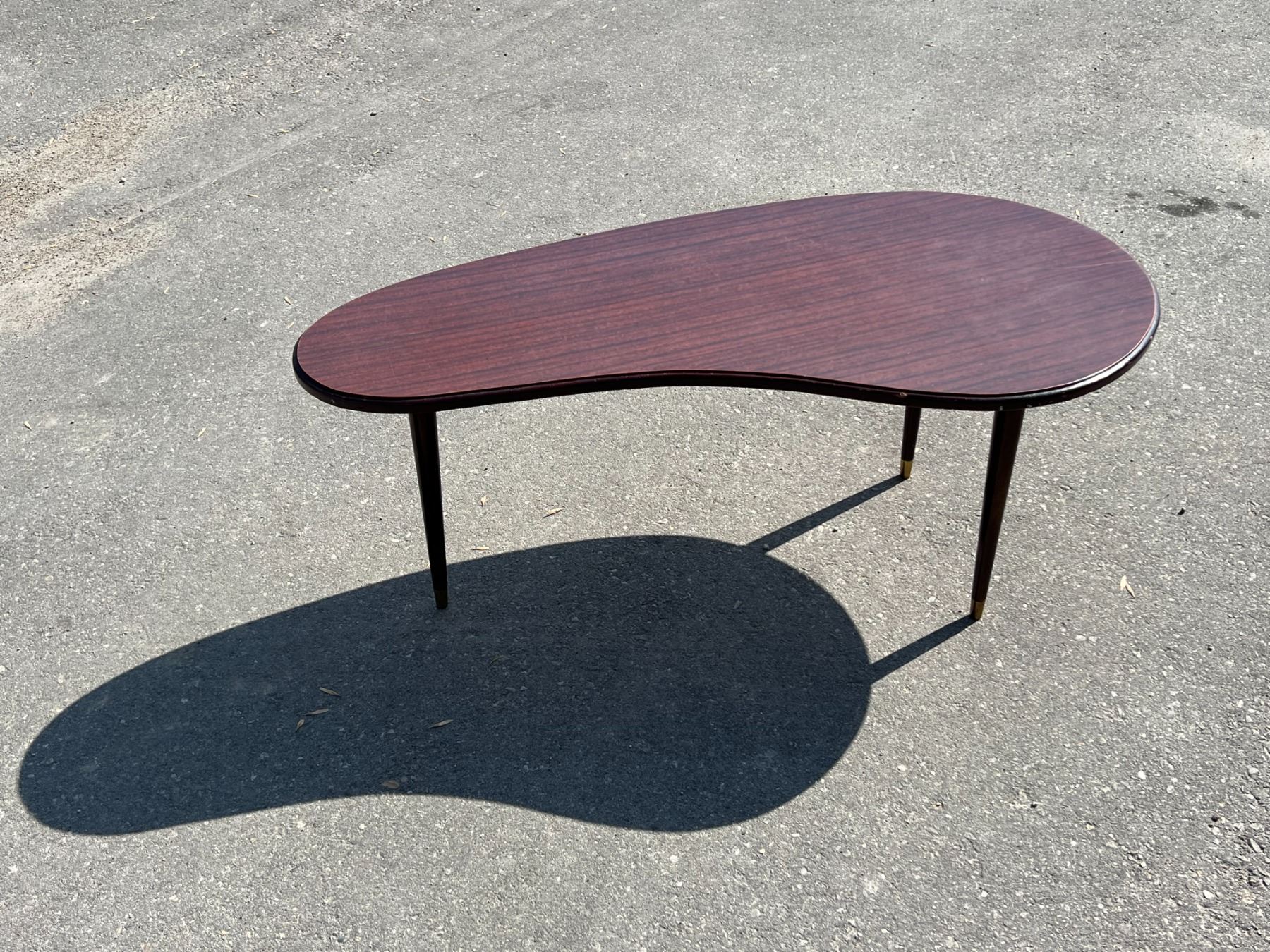 Vintage Kidney Bean / Amoeba Shaped Coffee Table - Approx: 45.5x22.5 ...