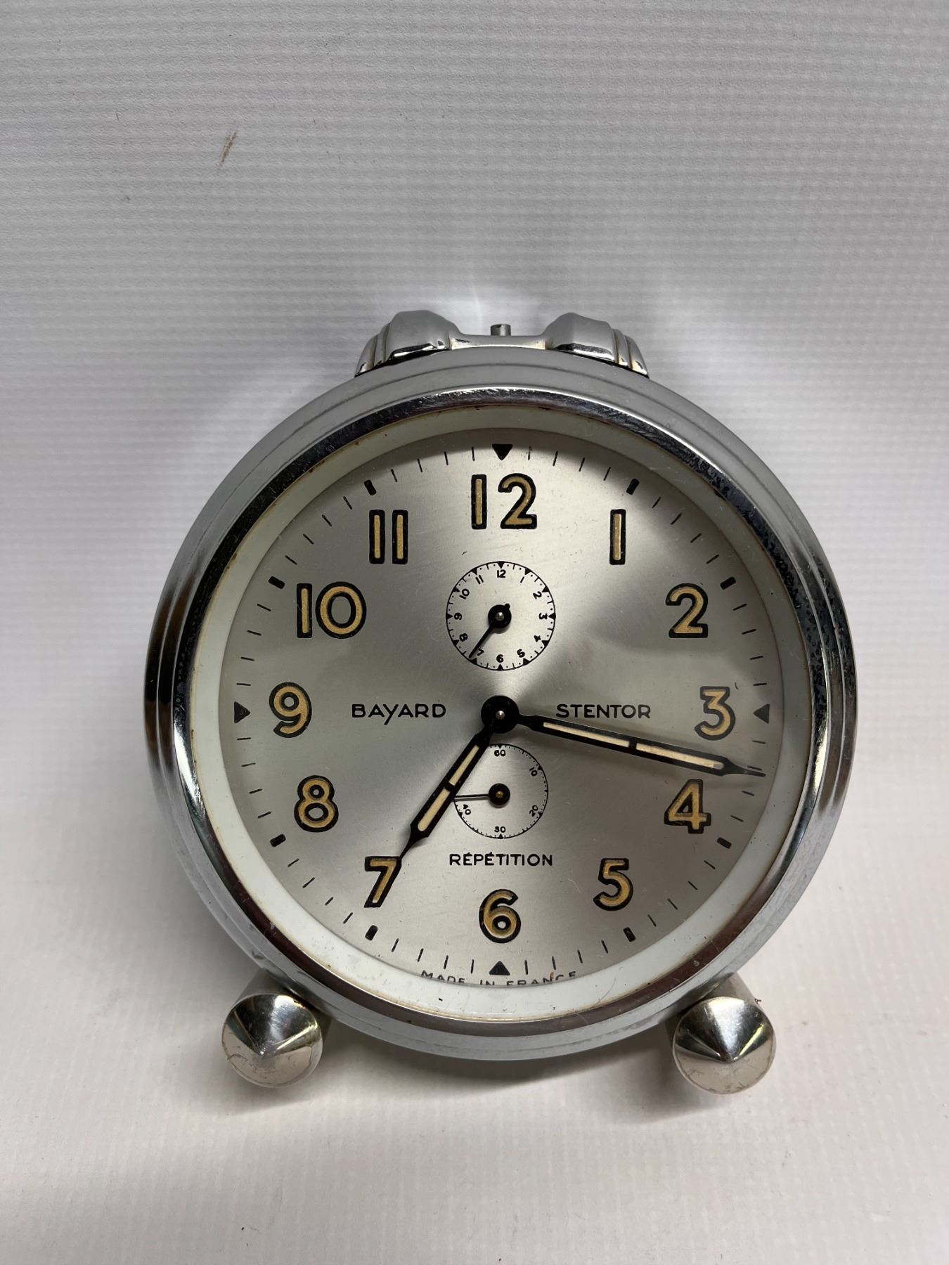 Bayard Stentor repetition table clock. Alarm rang but otherwise ...