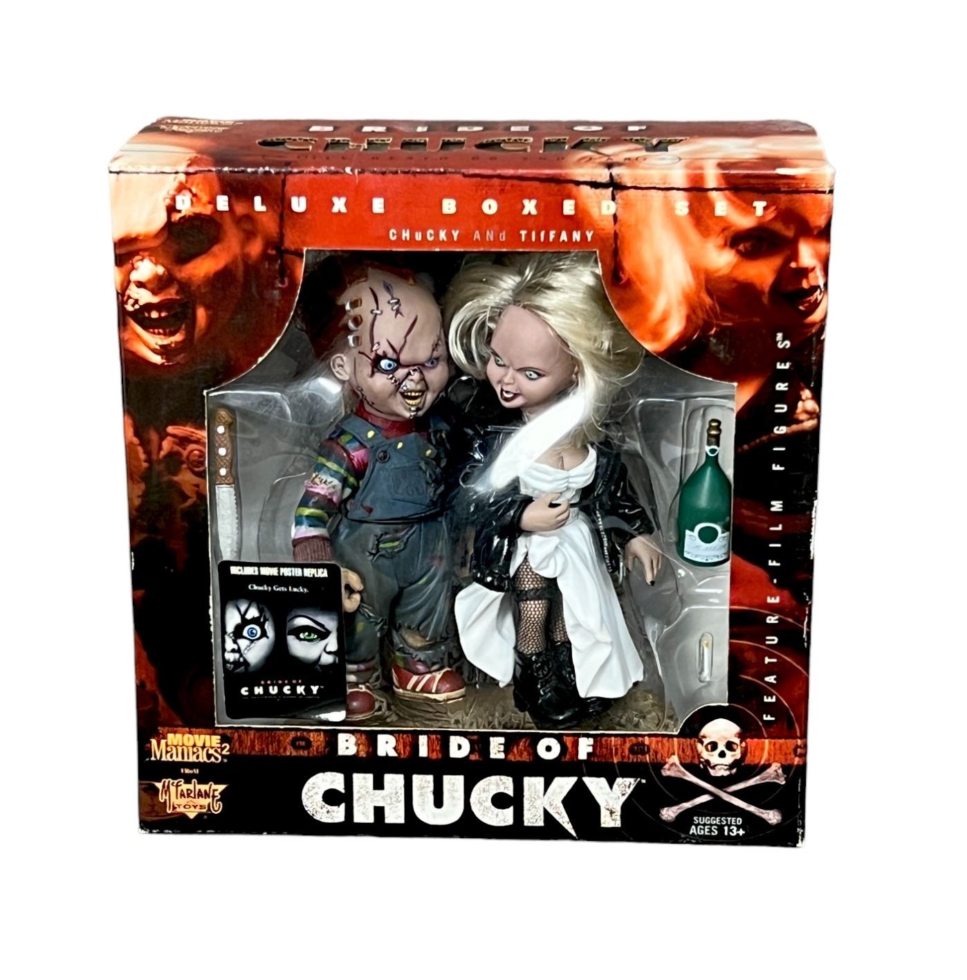 Bride of Chucky movie maniacs McFarlane toys deluxe box set Chucky and ...