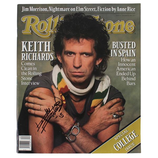 KEITH RICHARDS SIGNED ROLLING STONES MAGAZINE (BECKETT LOA) KEITH RICHARDS SIGNED ROLLING STONES MAGAZINE (BECKETT LOA)