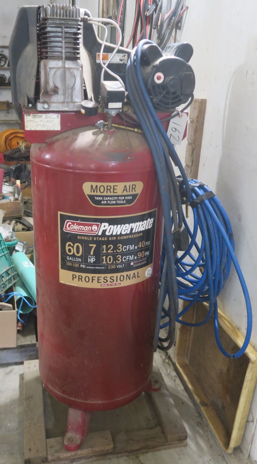Coleman Powermate Single Stage Air Compressor 60 Gallon 7 peak HP 100 ...
