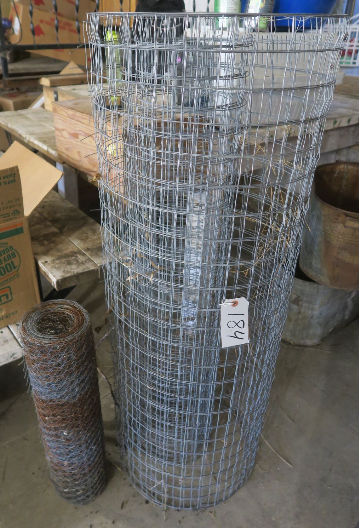 4ft wire fencing, & roll of 2ft chicken wire fencing - Schmalz Auctions