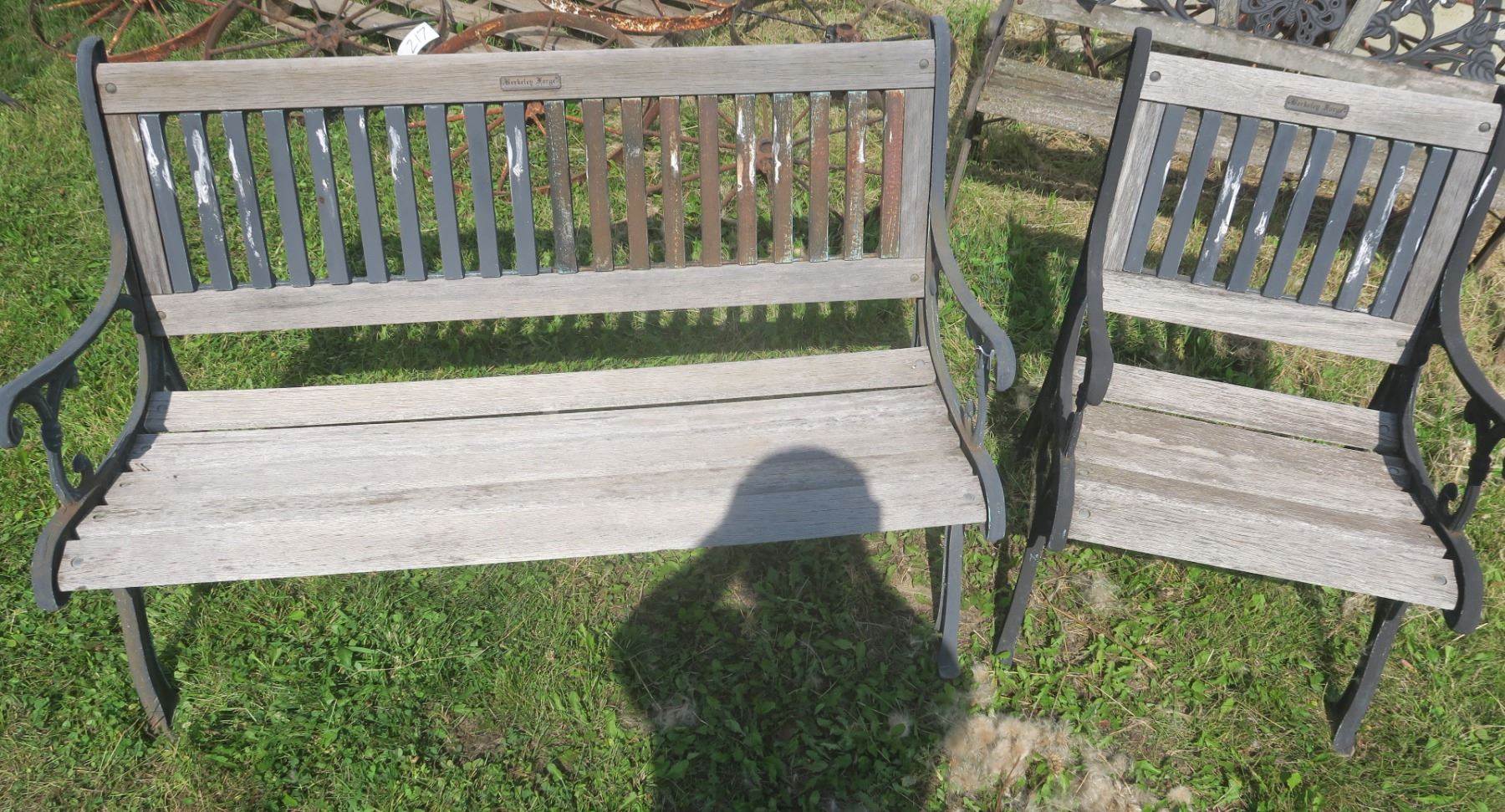Lawn Bench (25”x 50”) & Chair (22”x24”) set – Berkeley Forge (cast ...