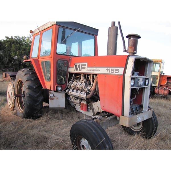 Massey Ferguson 1155 tractor with duels, Serial # 9B 7I378, 3896 hours ...