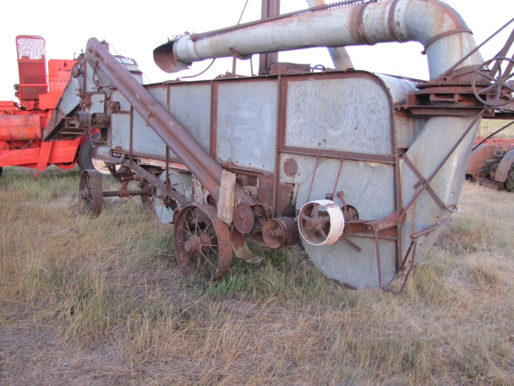 Case threshing machine