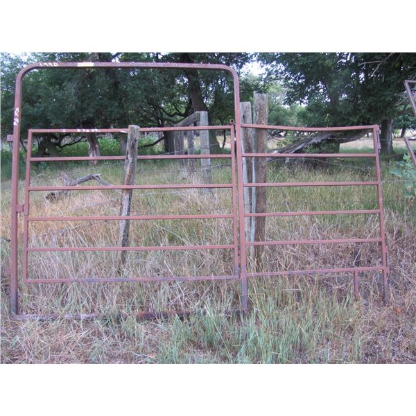 Corral panel with walk through gate