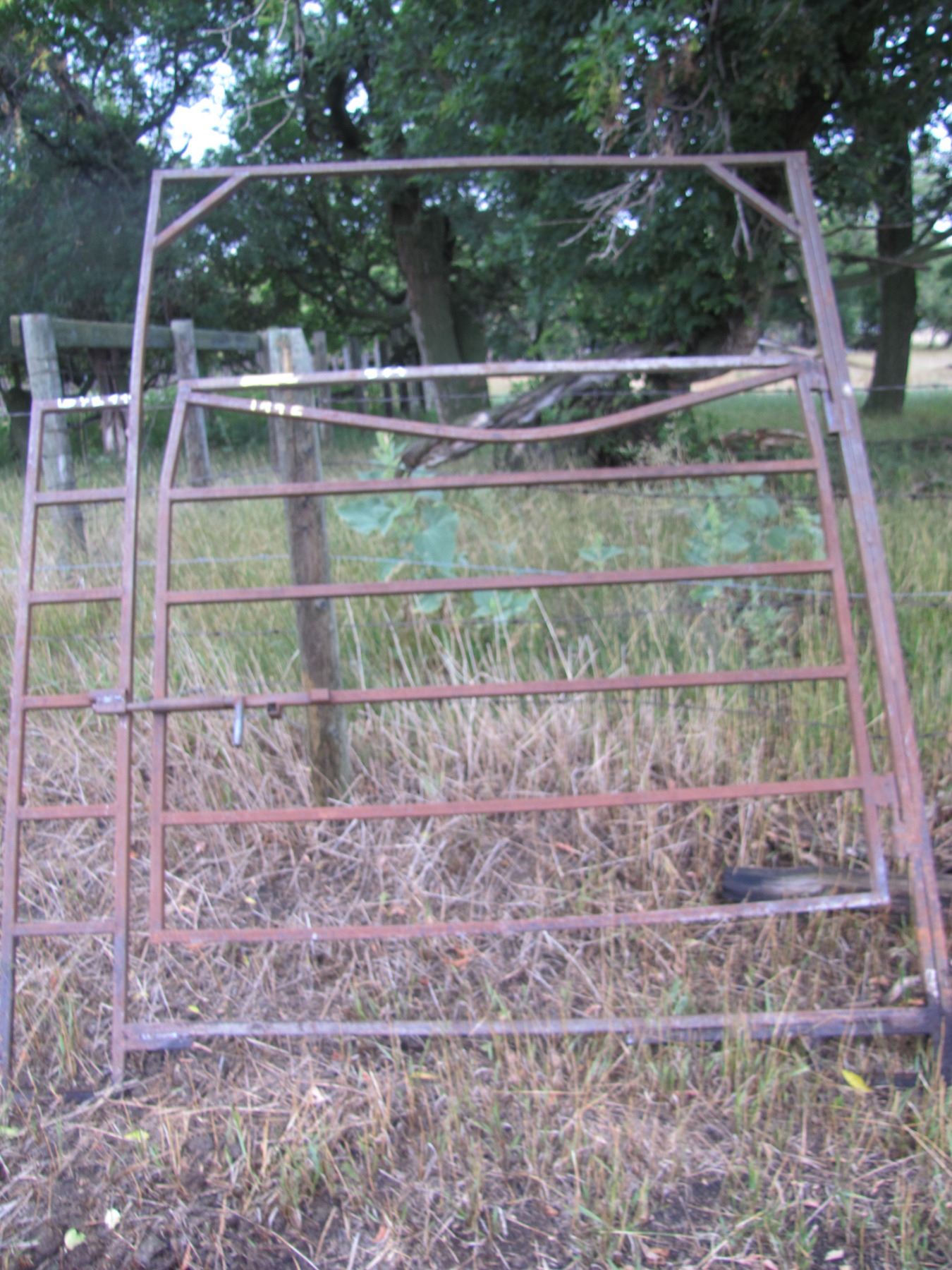 Corral panel with walk through gate