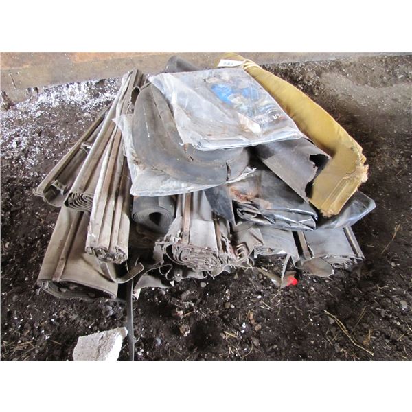 Pallet with tarp and swather canvas