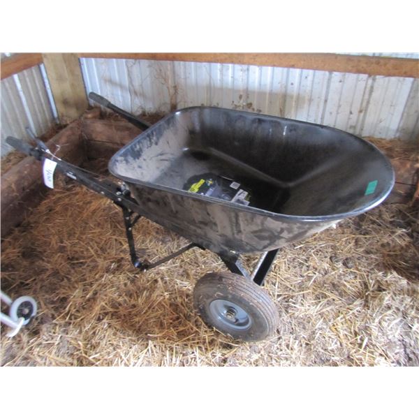 Yardworks 2 wheeled Self dumping wheelbarrow - Tires need to be re ...