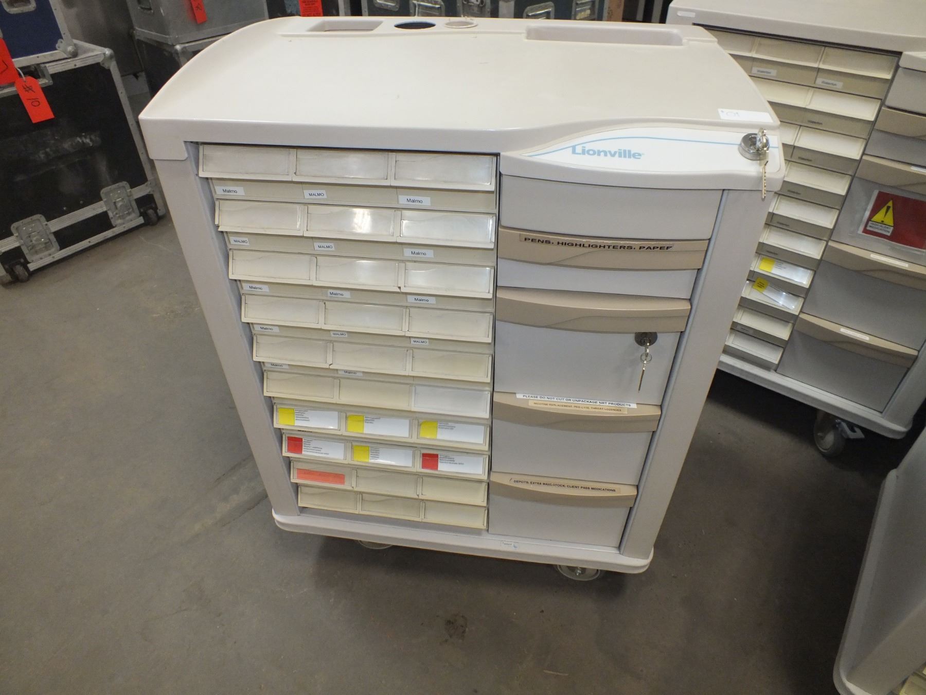 Medical Storage Cart On Wheels
