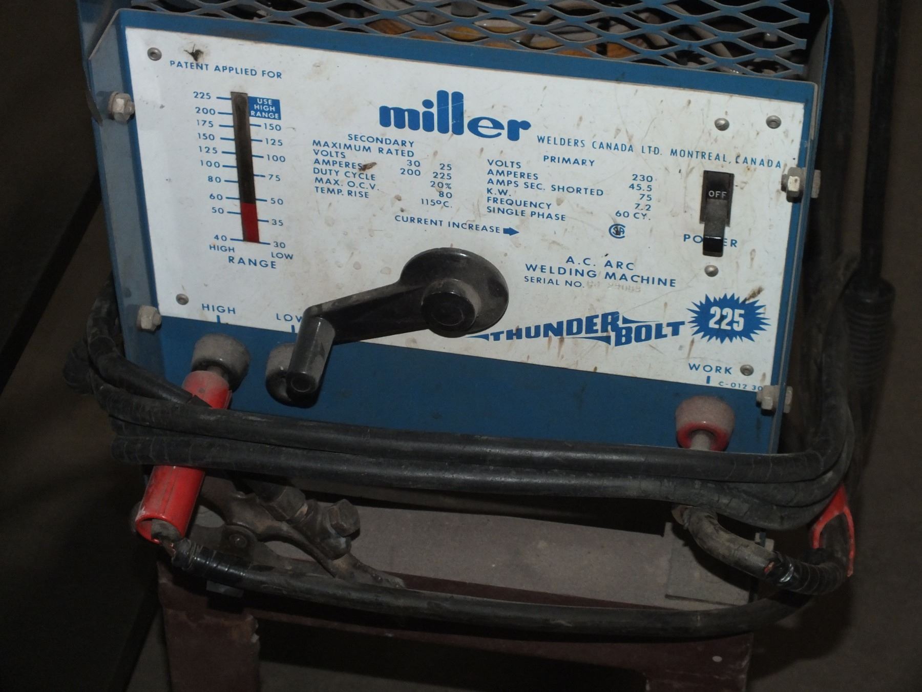 Miller Thunderbolt 225 Welder