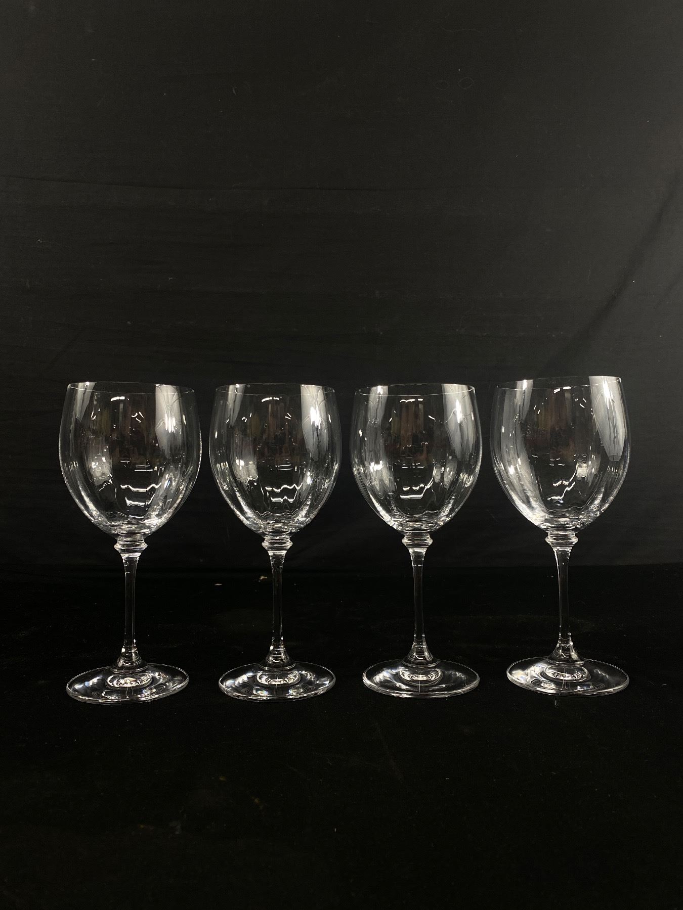 Mikasa Crystal Stephanie Wine Glass Goblet, Clear Optic Ribbed EUC- No ...