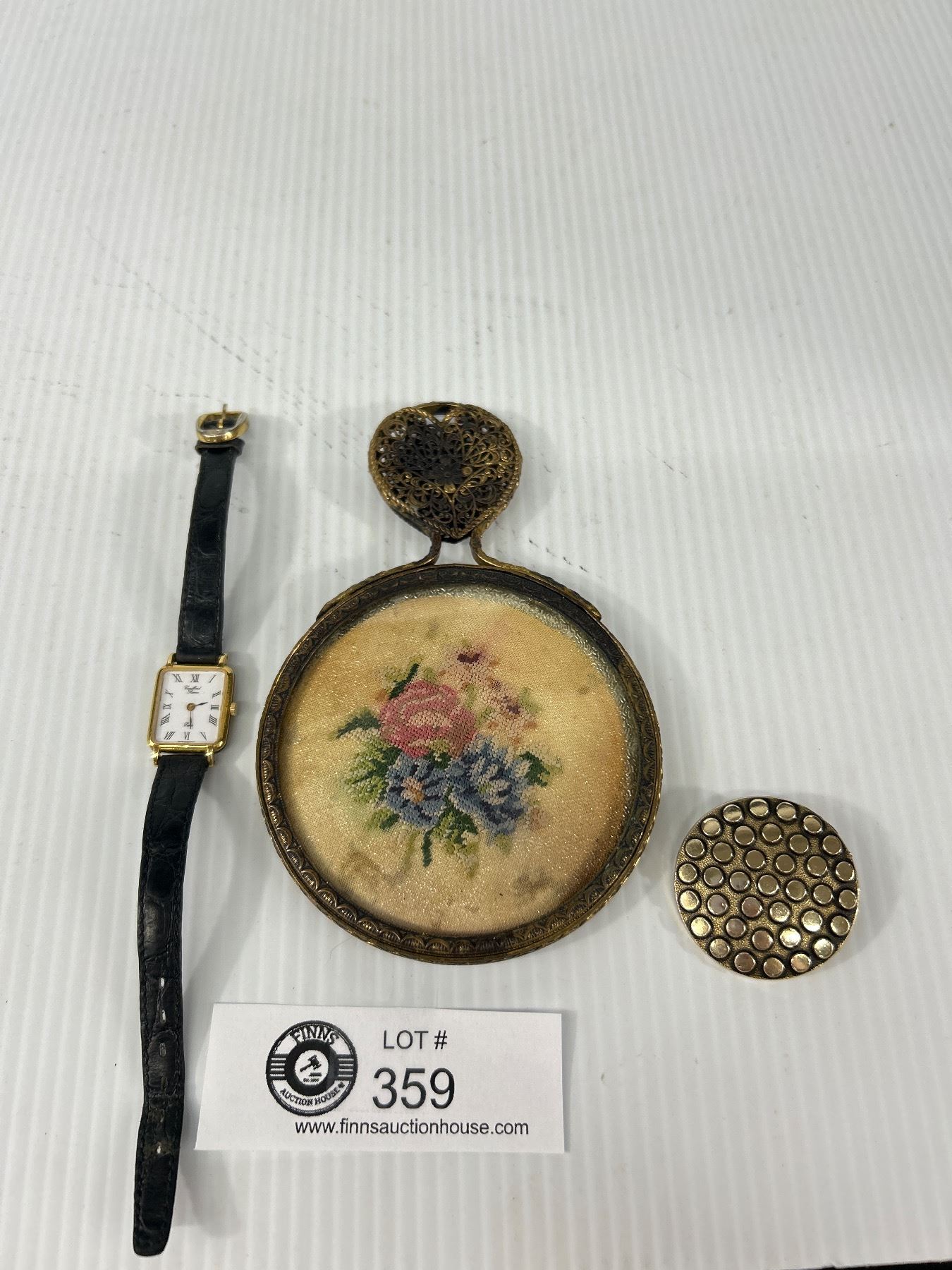 Vintage Cupillard Rieme France Watch, Gold Filigree Hand Mirror & Clip ...