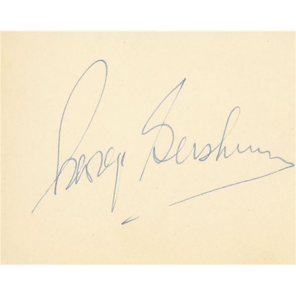George Gershwin signature cut.