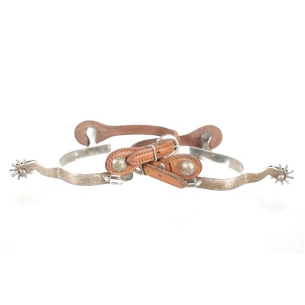 Fleming Sterling Silver Mounted Western Spurs