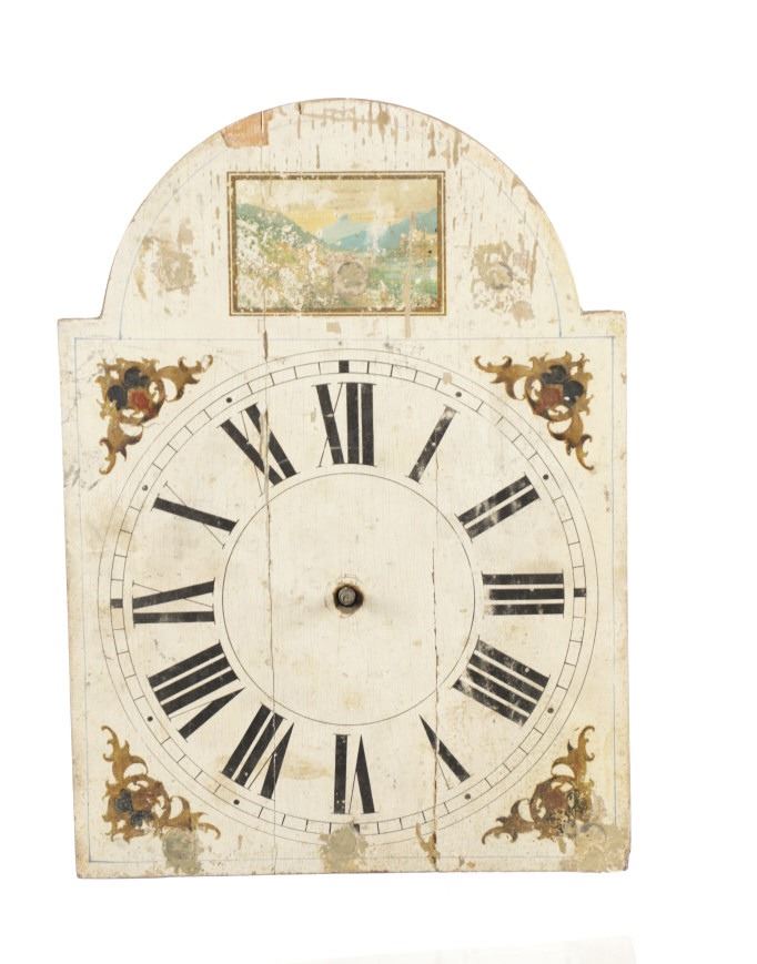 Black Forest Shield Clock Exposed Movement Vintage