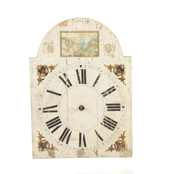 Black Forest Shield Clock Exposed Movement Vintage