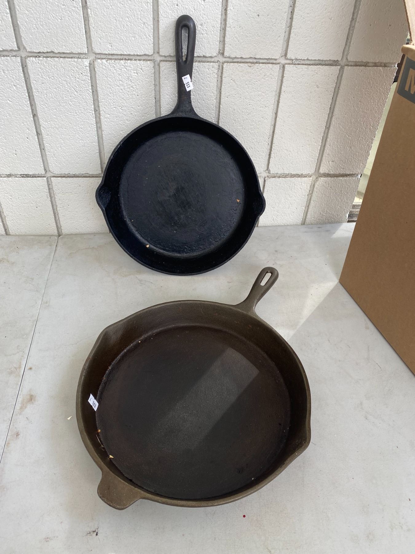 Cast iron frying pans