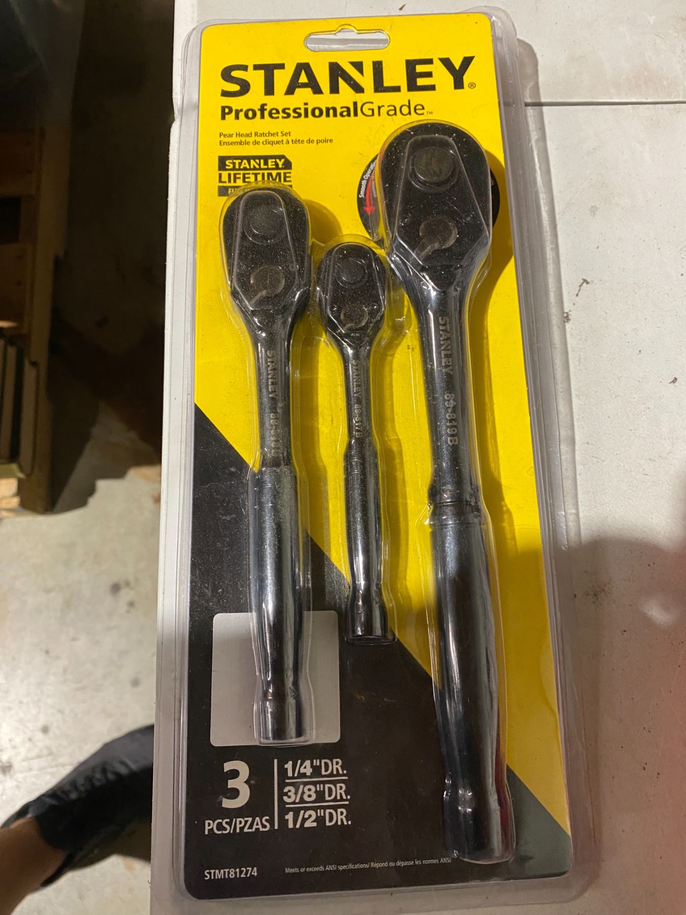 Stanley ratchet set