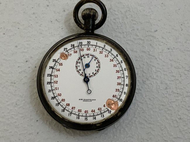 WWII GERMAN KRIEGSMARINE U-BOAT TORPEDO TIMER STOPWATCH BY HARTMANN BERLIN