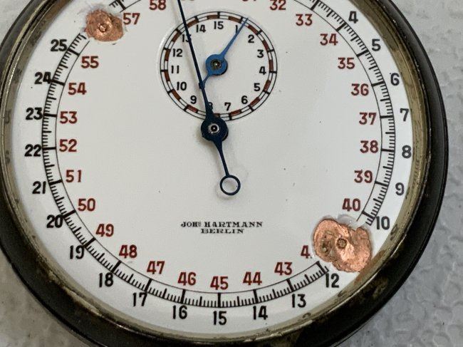 WWII GERMAN KRIEGSMARINE U-BOAT TORPEDO TIMER STOPWATCH BY HARTMANN BERLIN