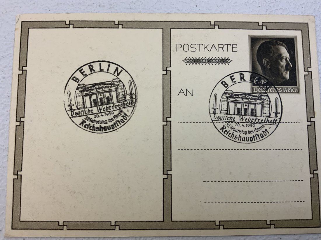 NAZI GERMANY ADOLF HITLER POSTCARD