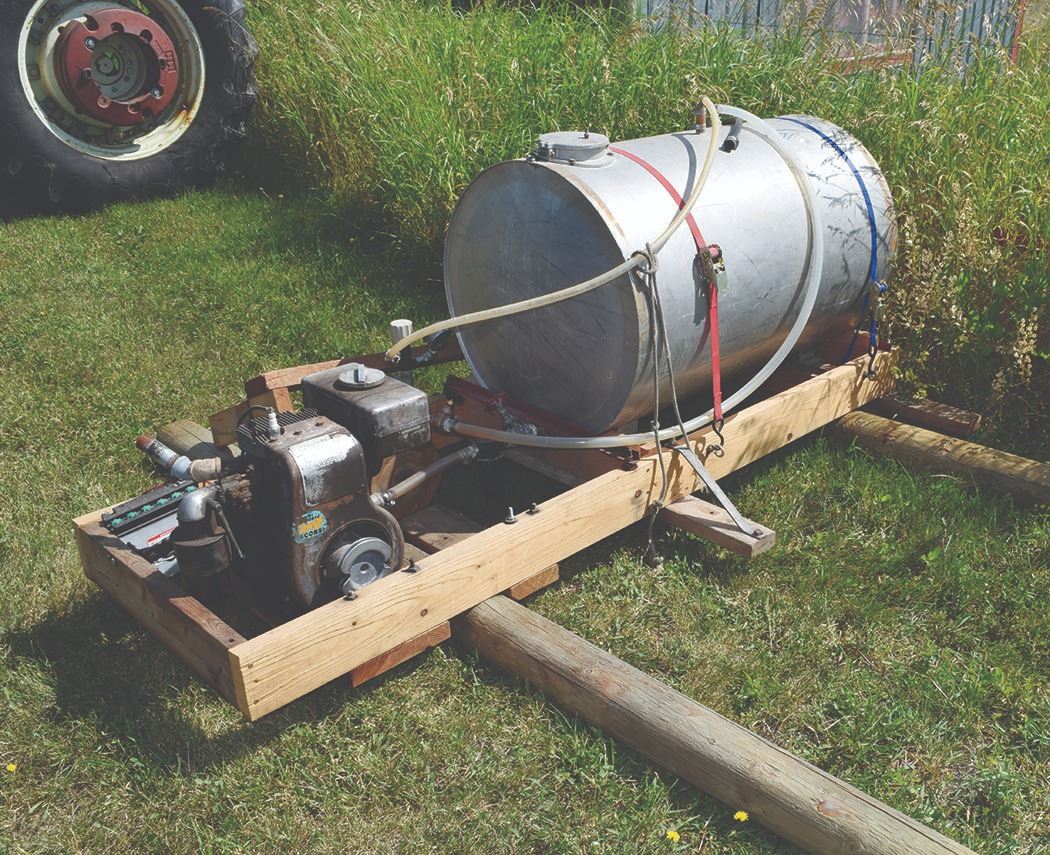 Custom-built slide-in sprayer, 60 gal. tank, broad-jet nozzle, 2-3 hp ...