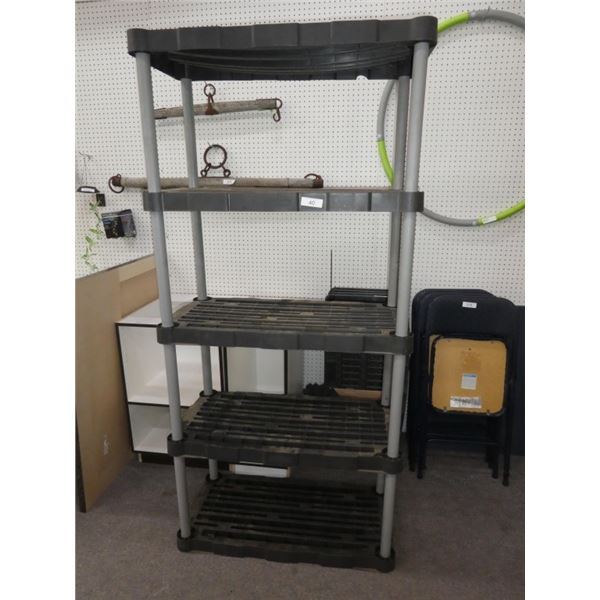 Rubbermaid 5-tier plastic shelf shelf