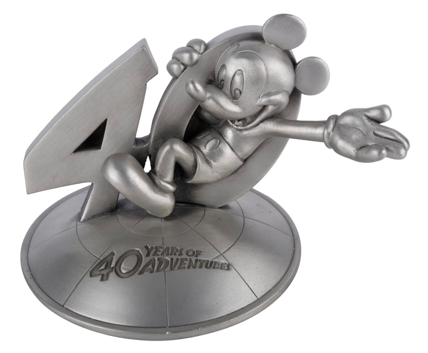 A Disneyana “Disneyland 40 Years” Pewter Statue. - Van Eaton Galleries