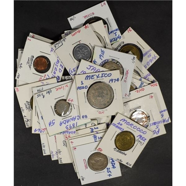 (36) MIXED FOREIGN COINS