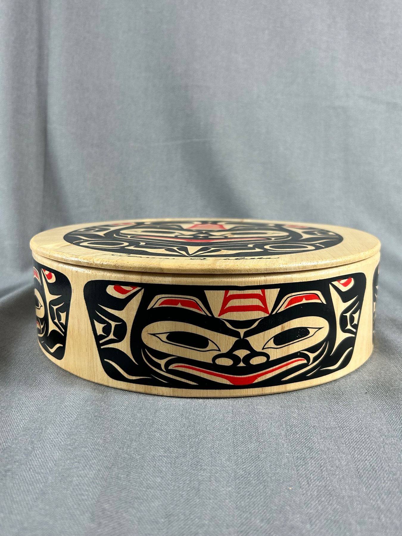 Vintage Clarence Wells Pacific Northwest Haida 10.5" Round Bentwood ...