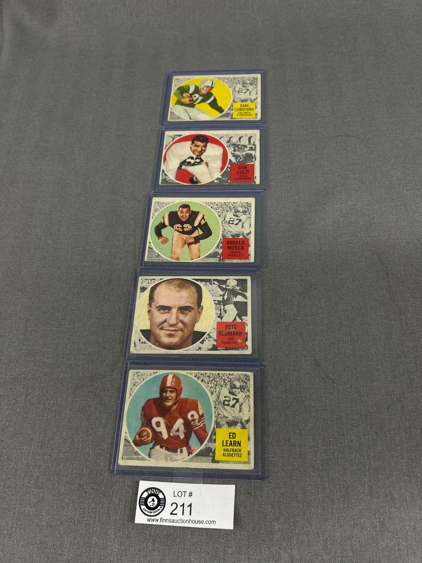 Vintage CFL Players Trading/Collector Cards - Earl Lunsford, Don Luzzi ...