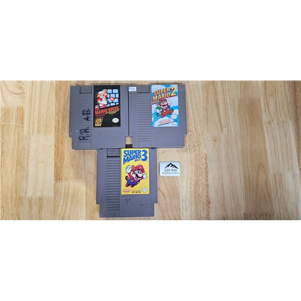 Lot of 3 NES Games - Super Mario Bros - Super Mario Bros 2 - Super ...