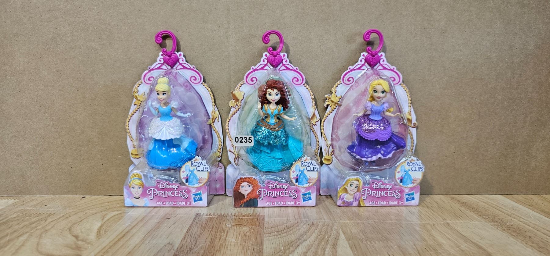 Lot of 3 Disney Princess Royal Clips Figures - Cinderella - Merida ...