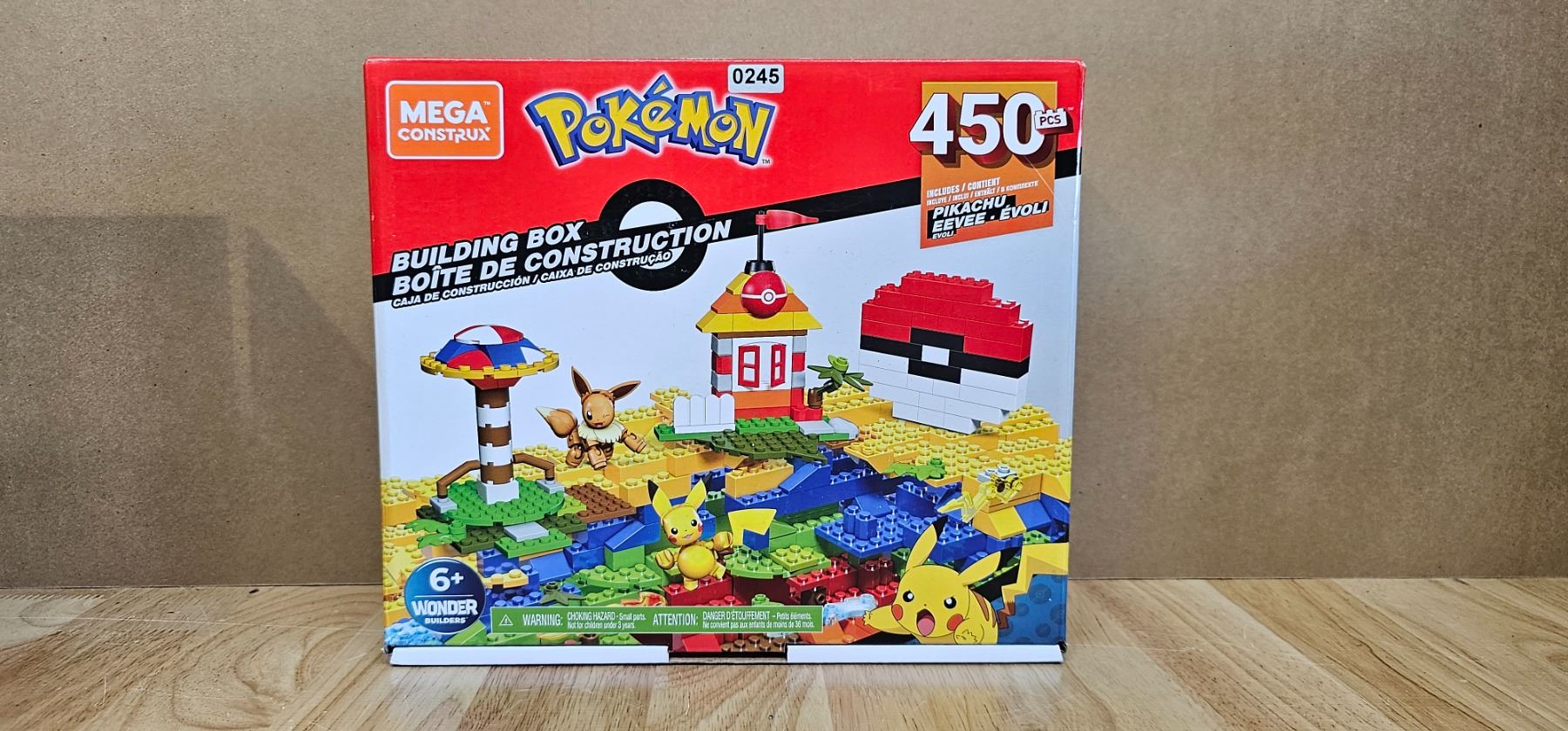 Lot of 1 Mega Construx Building Box - POKEMON - Pikachu - Eevee