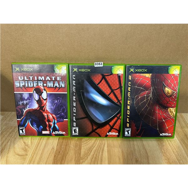 Lot of 3 Orignal Xbox Games In Box - Ultimate Spider-Man - Spider-Man ...