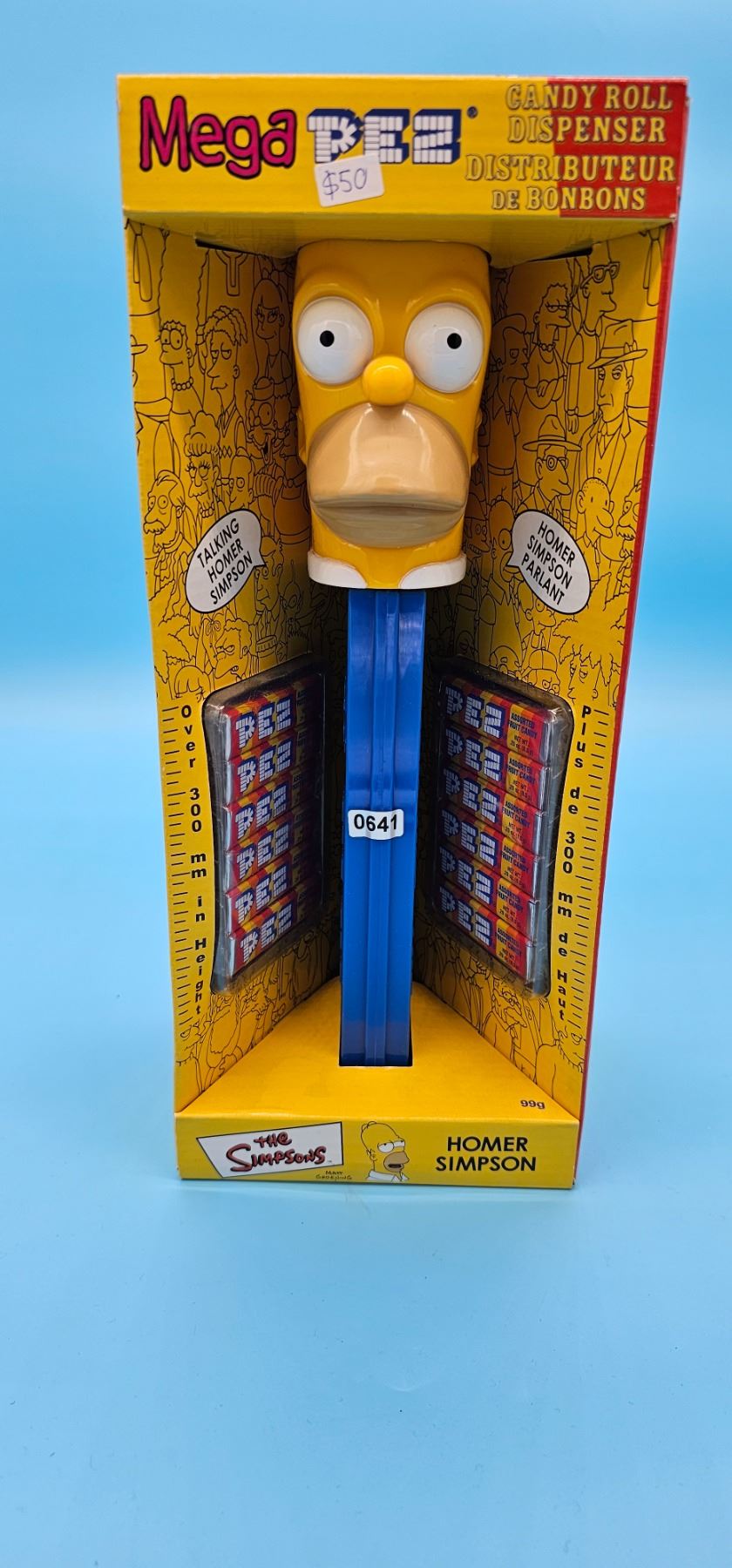 Lot of 1 Mega Pez - Homer Simpson - NIB Huge!