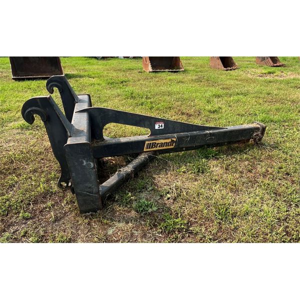 Brant Loader attachment. Quick attach Jib. 524K, 544K, 624K JD Loader
