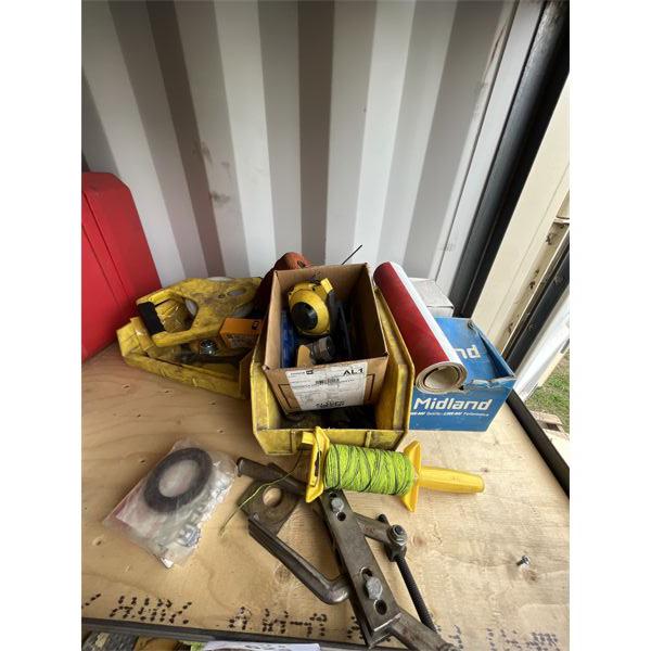 Measuring Tapes, string line, U-bolts, spacer CAT- 6T5613 & Misc.