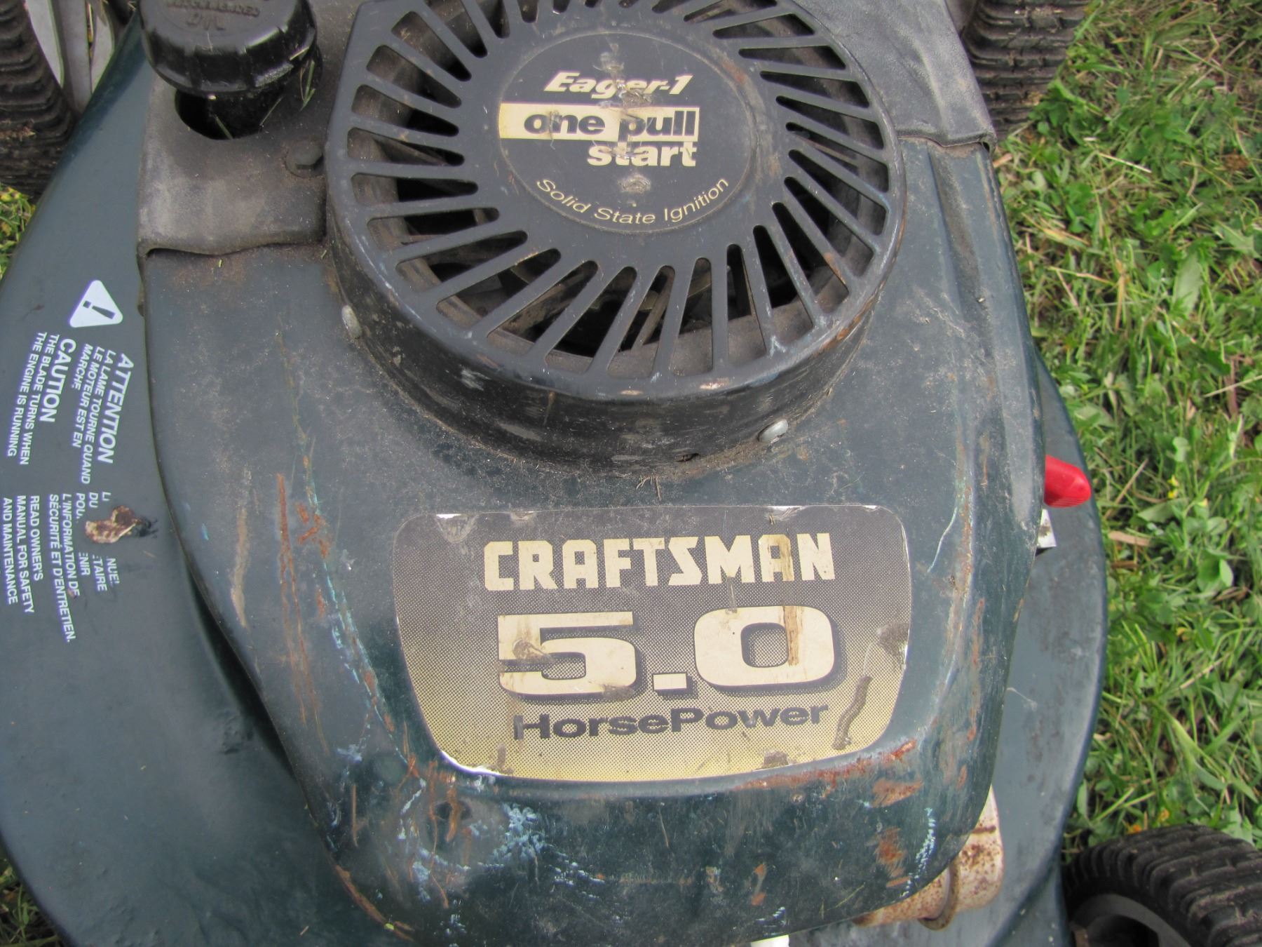 Craftsman 5 horsepower push mower 20 inch cut