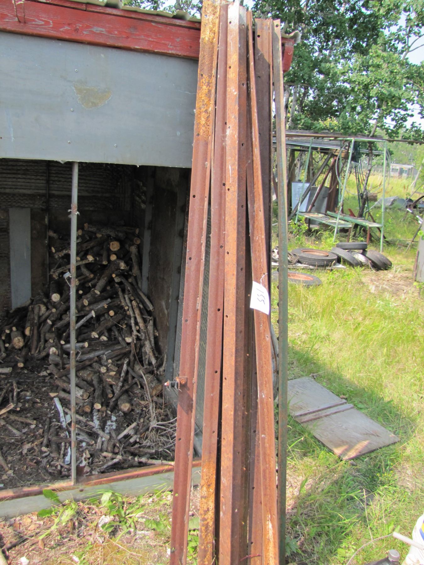 Lot of 8 steel fence posts