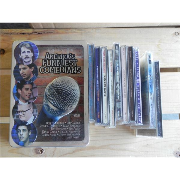LOT OF 10 CDS + BOXED DVD SET AMERICAS FUNNIEST COMEDIANS