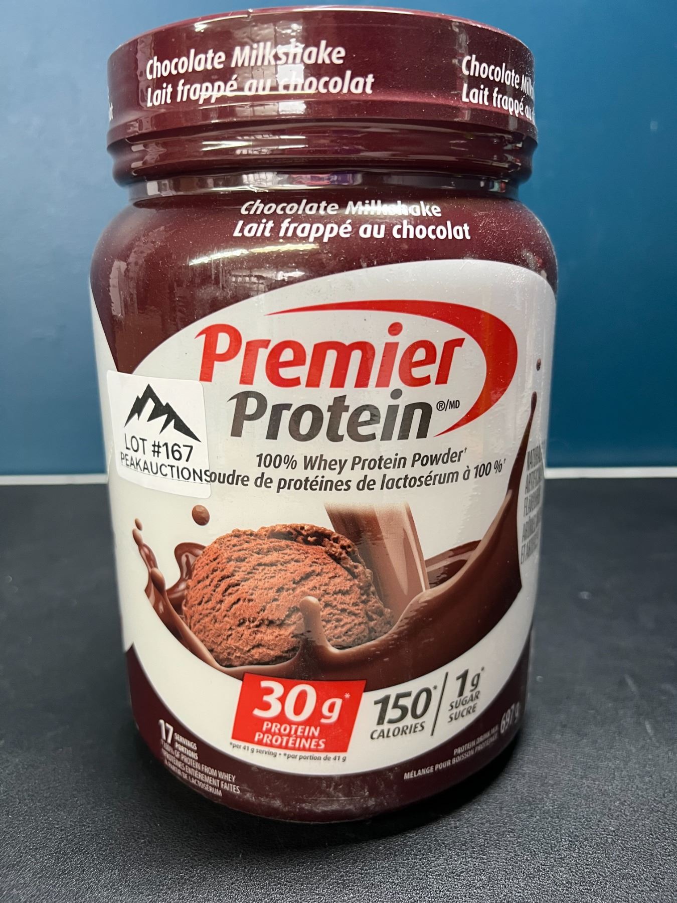 Lot of 1 Tub of Premier Protein Whey Powder - Chocolate Milkshake - 697g