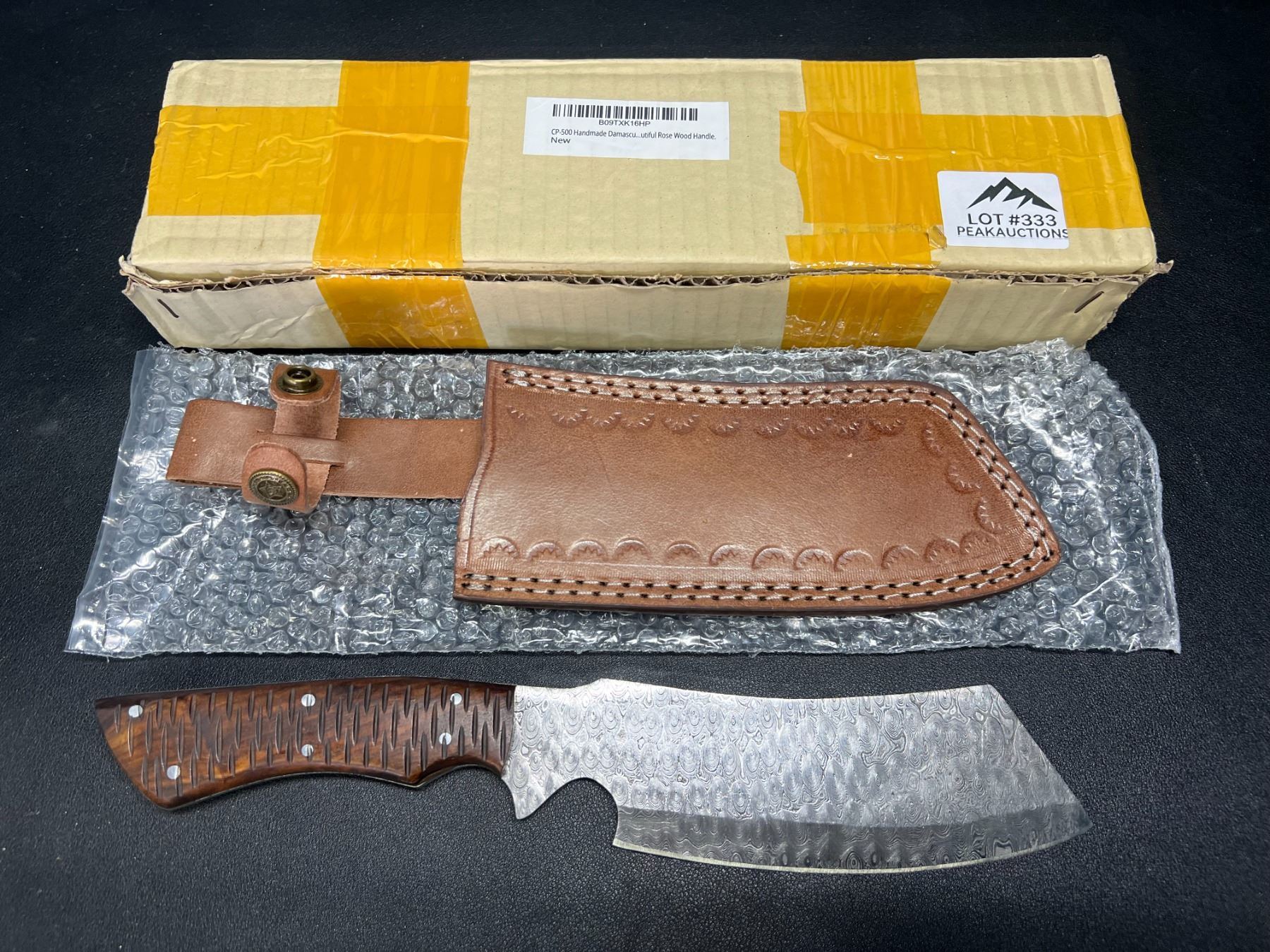 Lot of 1 Damascus Steel Dagger Handmade Knife - 11 Inches - Rose Wood ...