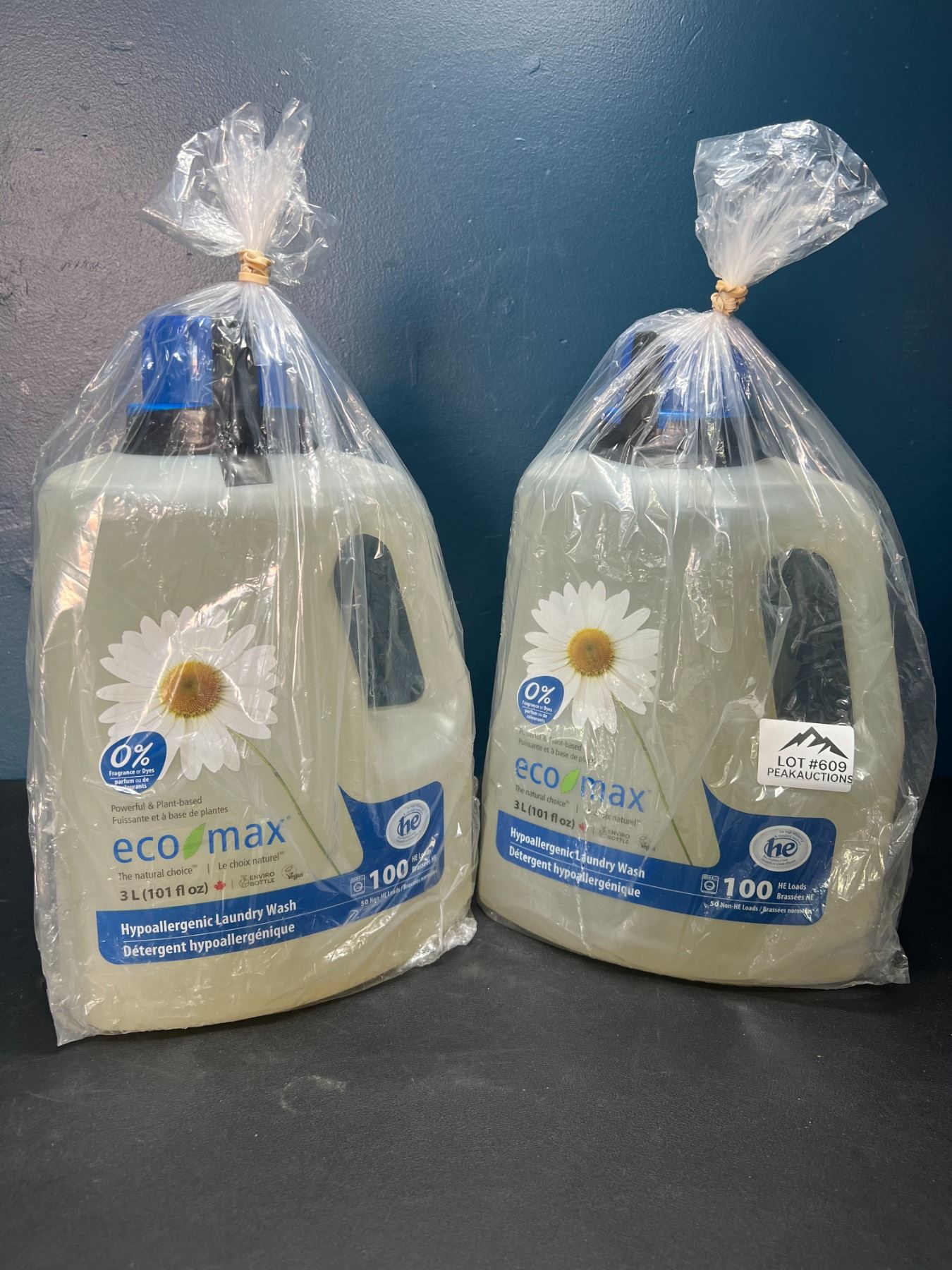 Lot of 2 Jugs of Eco Max Hypoallergenic Laundry Detergent - Plant-Based ...