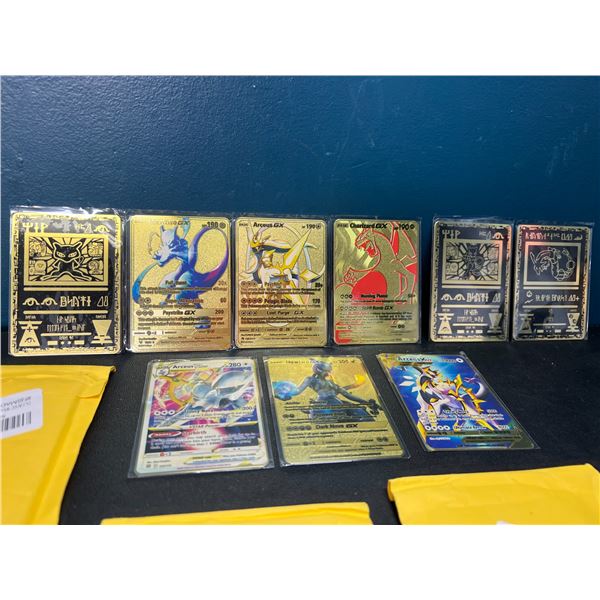 Lot of 3 Multi-Packs of Metal Gold Pokemon Art Cards - Heavy! - 9 Cards ...