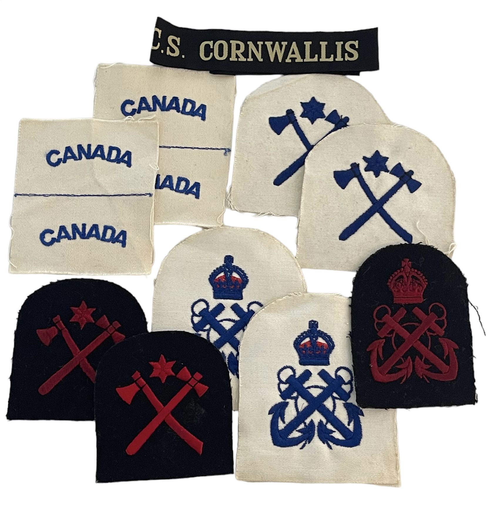 Lot of WW2 Canadian Navy Patches and Rate Badges